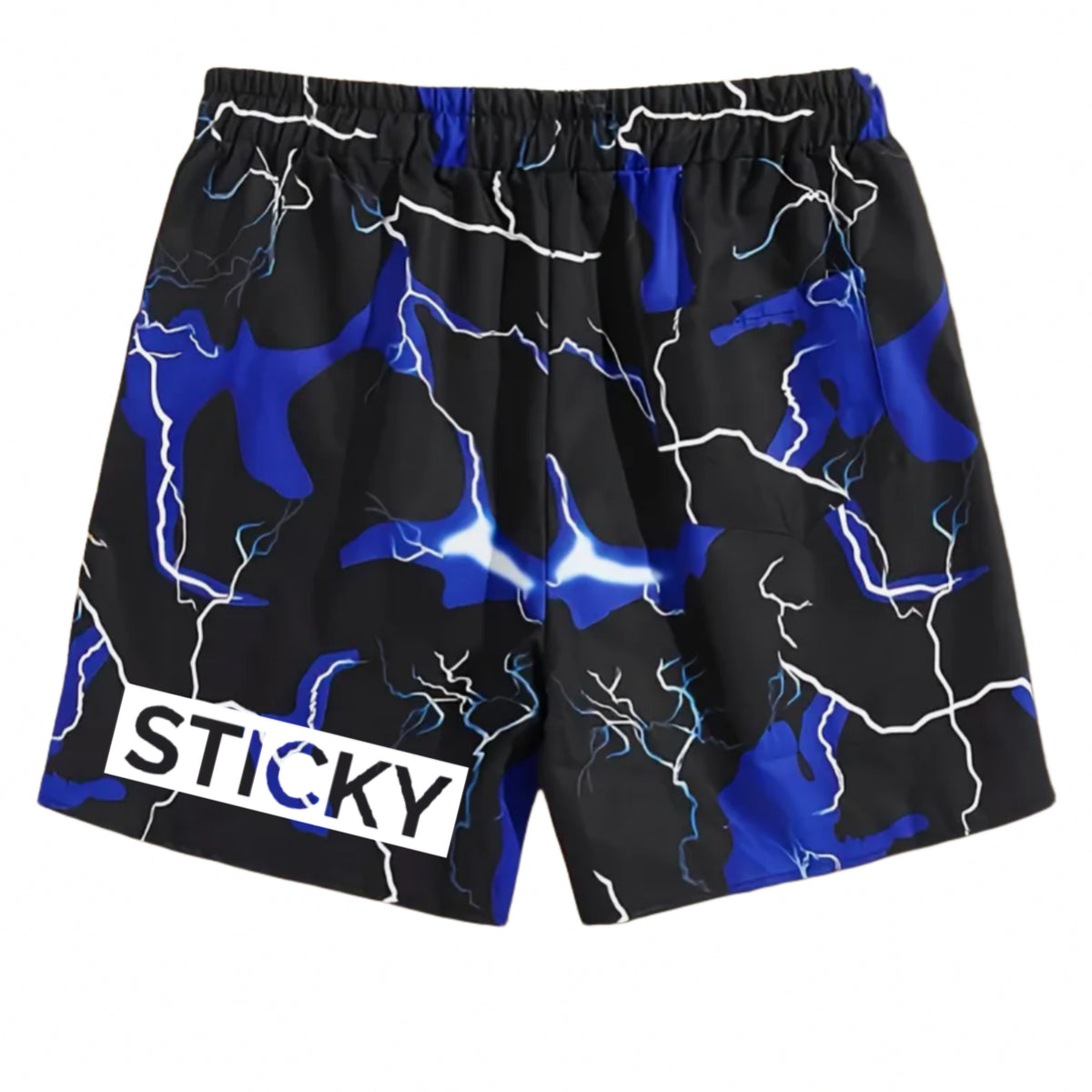 Blue Lightning Block Sticky Shorts – Blackreign's Bin